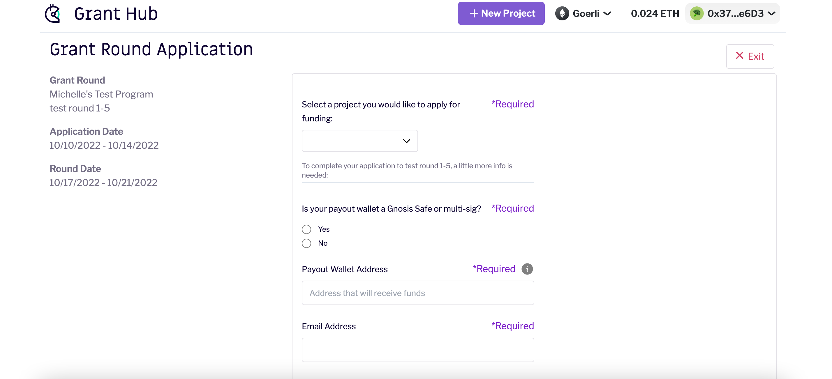 mobile: ability to select project on application is broken · Issue #383 · gitcoinco/grant-hub ...