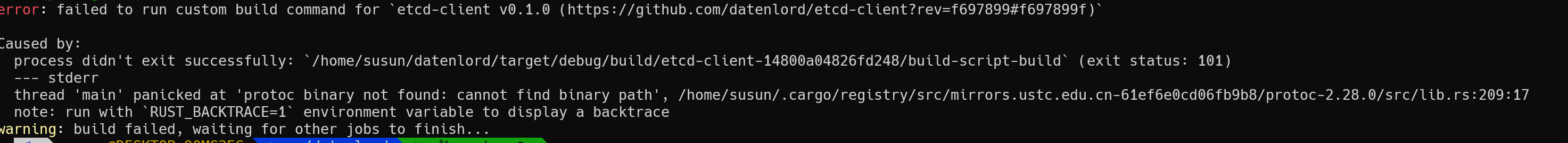 Failed to pass compilation. · Issue #366 · datenlord/datenlord · GitHub