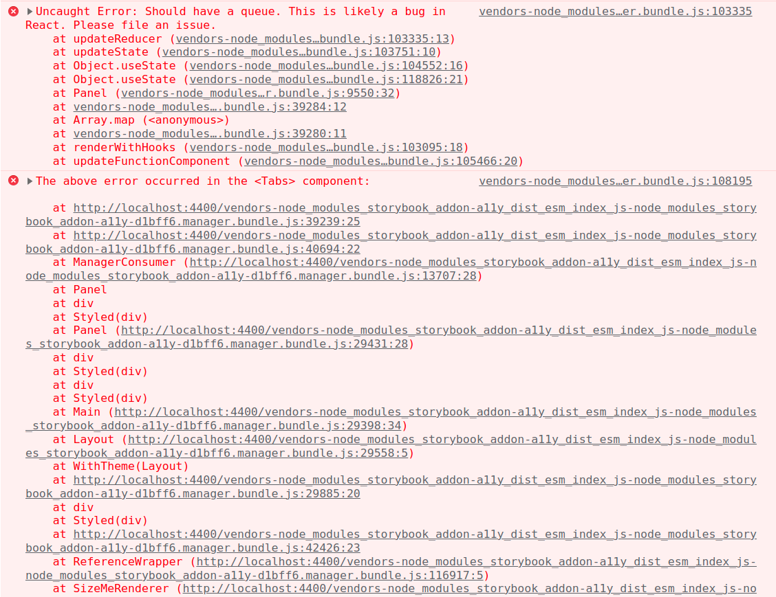 Interactions React Hooks Explodes With A11y · Issue 17428 · Storybookjsstorybook · Github 8455