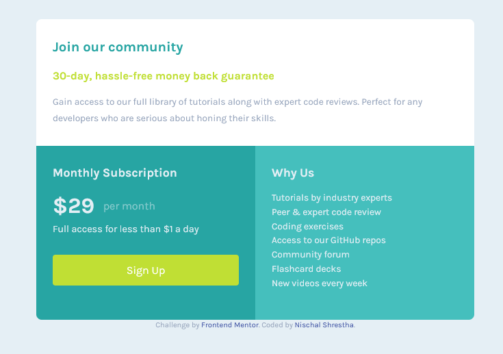 GitHub - inischal/pricingpage