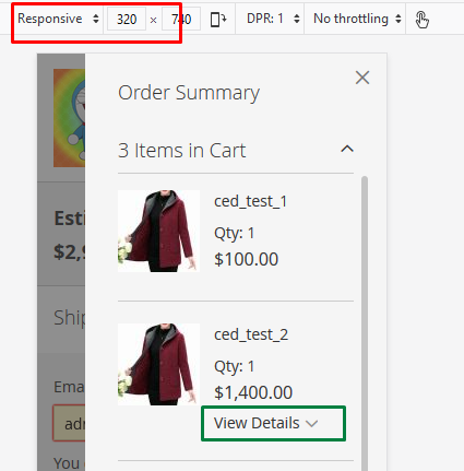 View details toggle arrow not in single line for config product checkout page > minicart · Issue ...
