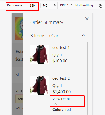 View details toggle arrow not in single line for config product checkout page > minicart · Issue ...