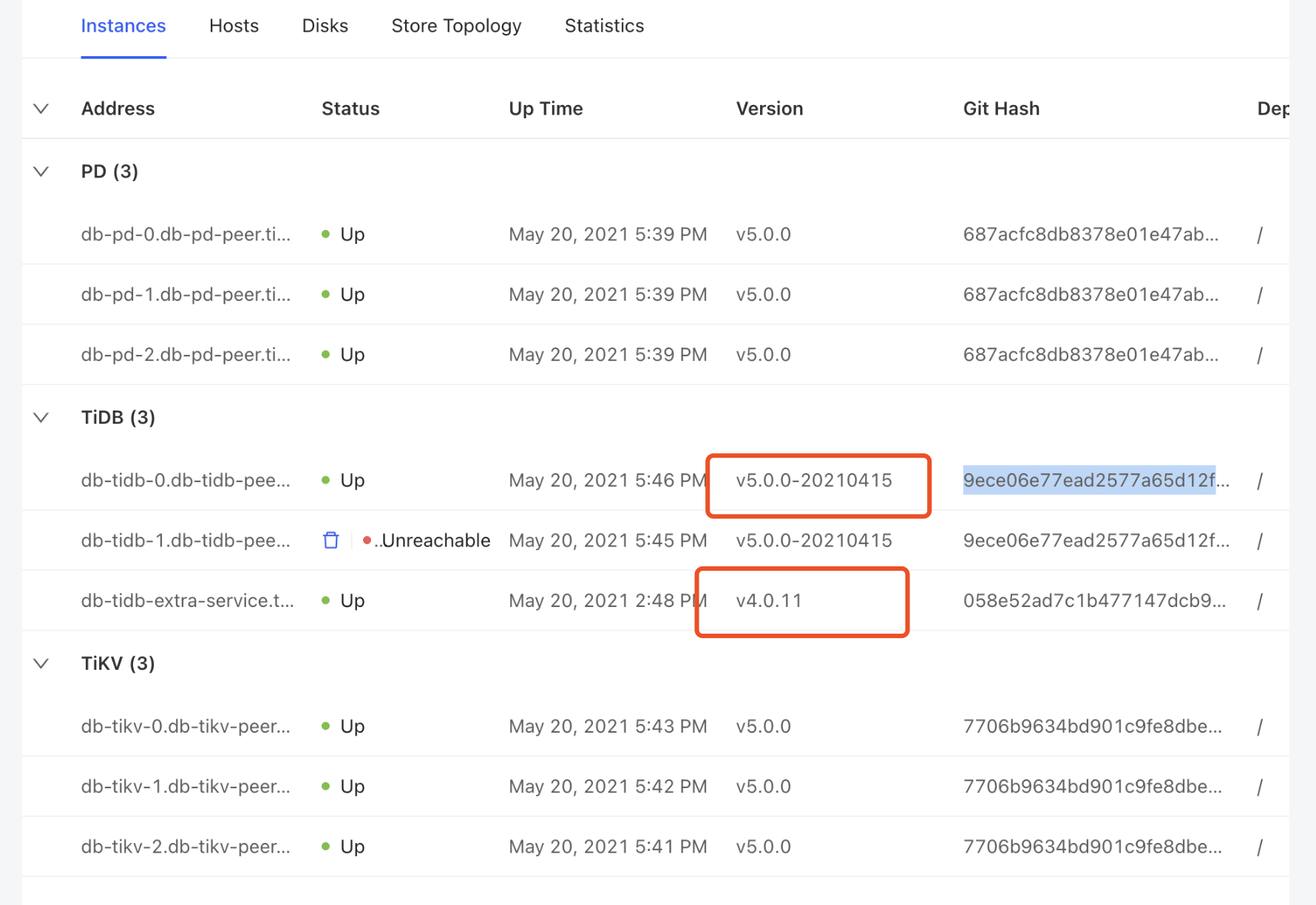 projection executor panicked -- runtime error: slice bounds out of range [::40] with capacity 38 ...