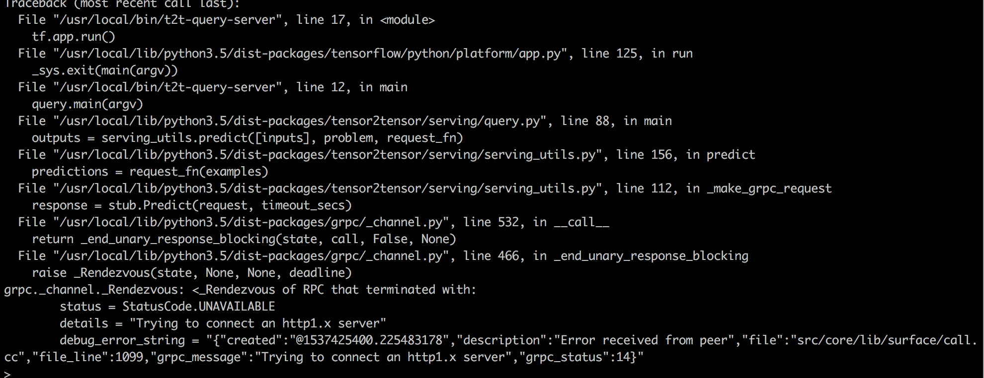 Rendezvous Of Rpc That Terminated With Status Statuscode