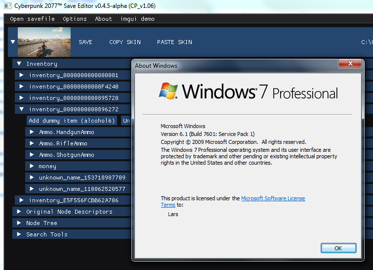 Does not start, gave me an error (0xc000007b) · Issue #3 · PixelRick/CyberpunkSaveEditor · GitHub
