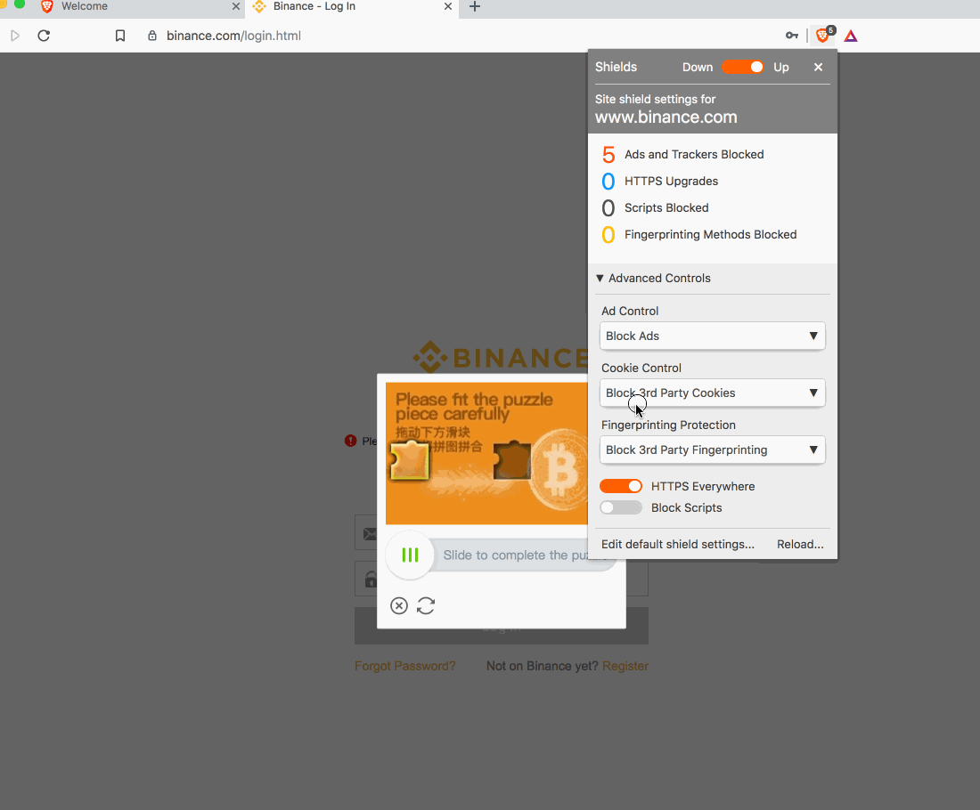 should be able to solve binance captcha without allowing 3p cookies · Issue #1740 · brave/brave ...