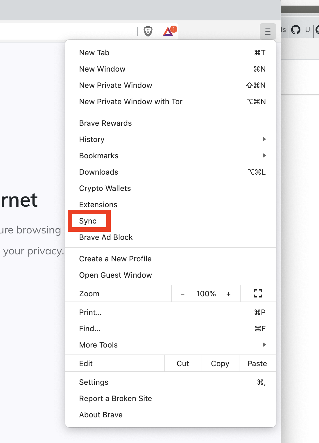 [Desktop] Re-add Sync to app menu (hamburger menu) · Issue #10576 ...