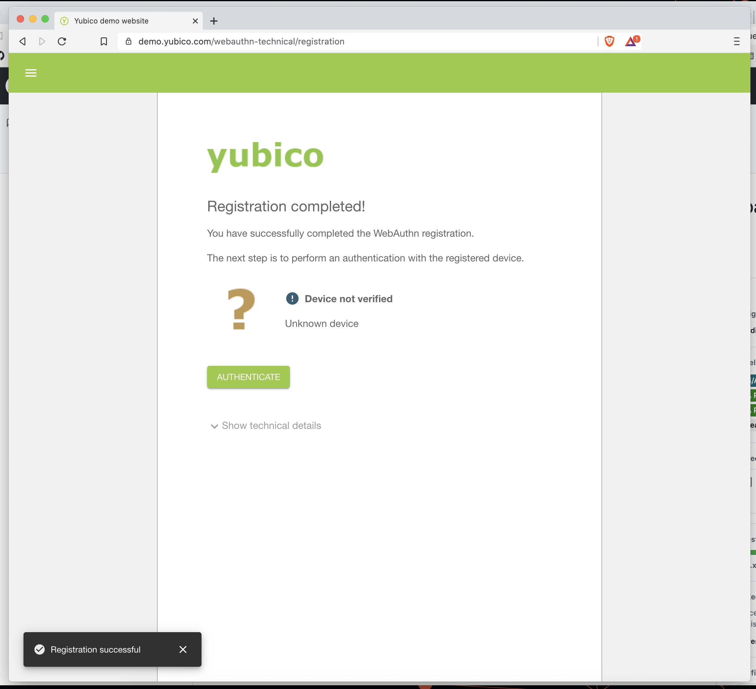 Fingerprint Webauthn Doesnt Work · Issue 11716 · Bravebrave Browser · Github 