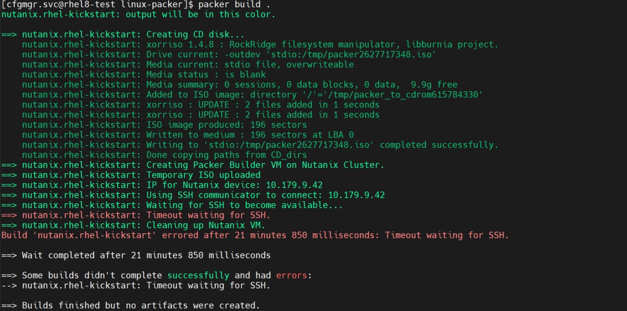 SSH Timeout while creating Linux Image on Nutanix · Issue #85 · nutanix ... SSH Timeout while creating Linux Image on Nutanix · Issue #85 · nutanix ...