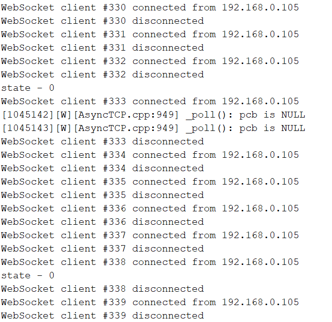 Esp32 Reboots After Restarting The Websocket Client For A Long Number Of Times · Issue 1262 