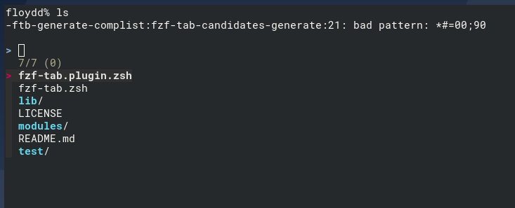 [BUG] when used with oh-my-zsh i get error: bad pattern: *#=00;90 ...
