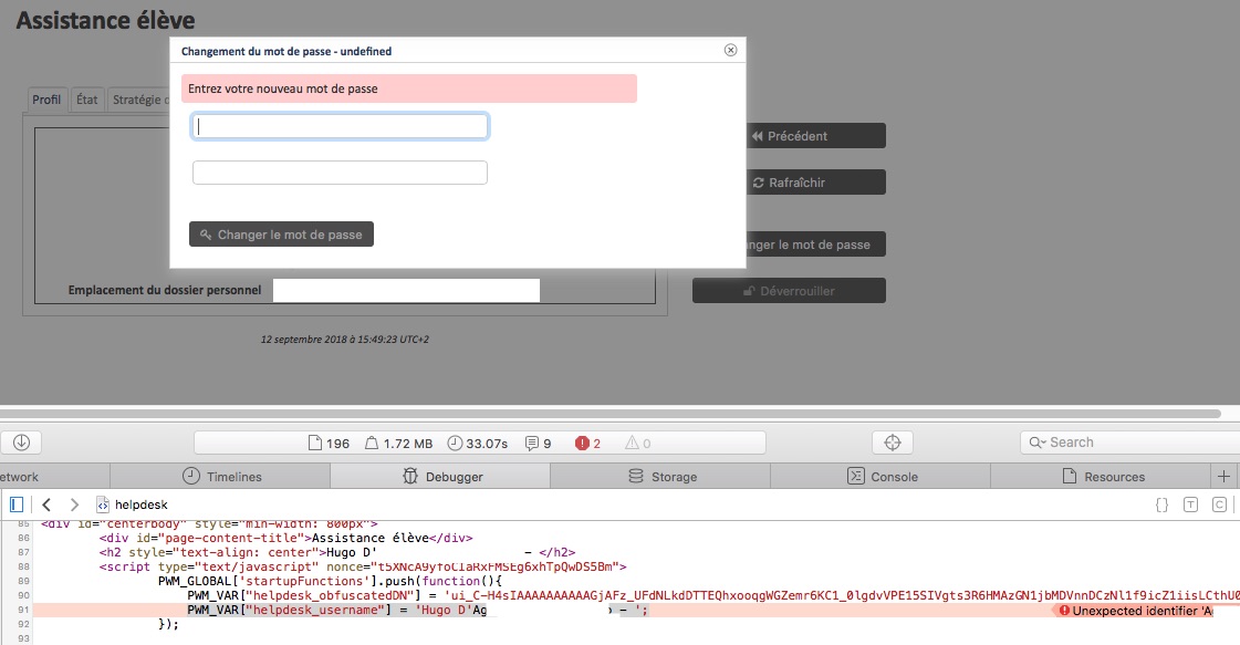 User with apostrophe in their names in the helpdesk change password module not working · Issue ...