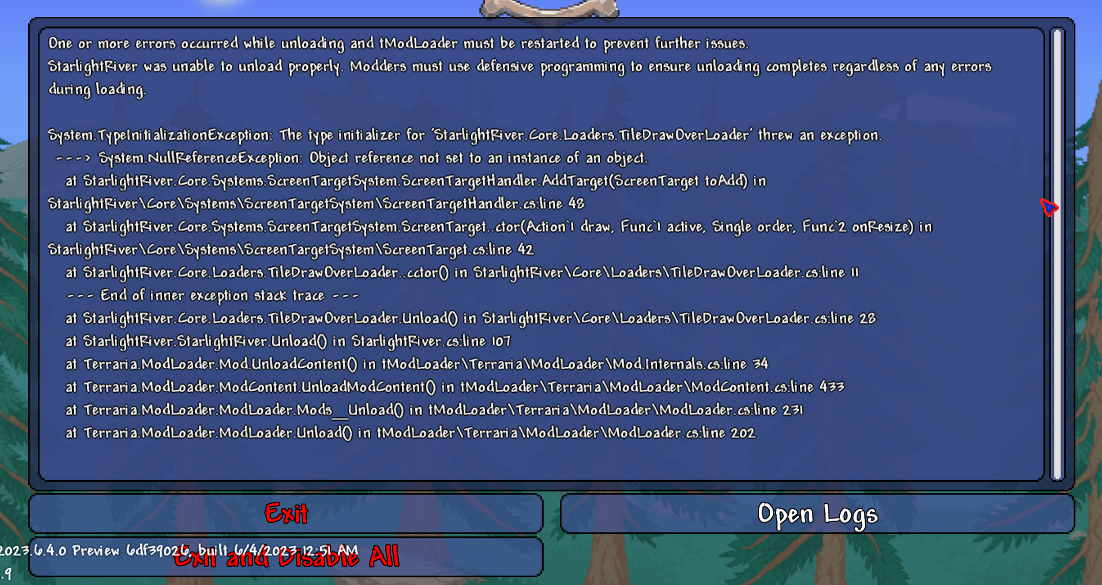 Null Ref When Reloading After Enabling Other Mods Bug · Issue 460 · Projectstarlight