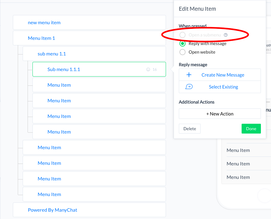 (Client) UI to add sub menu item · Issue #771 · Cloudkibo/KiboPush · GitHub
