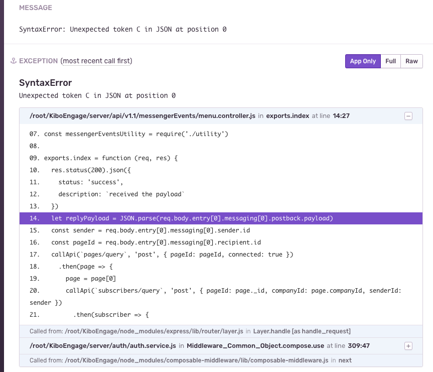 Sentry Error in menu · Issue #6250 · Cloudkibo/KiboPush · GitHub