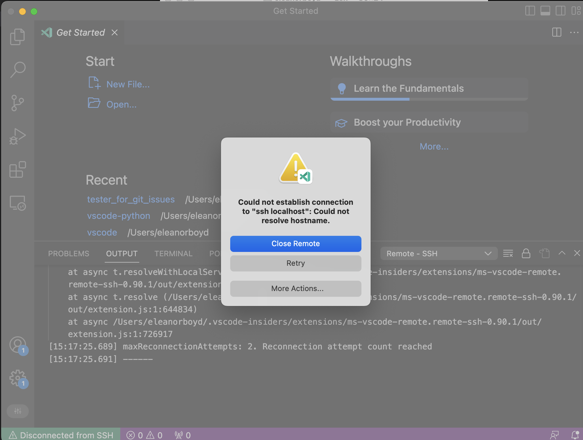 Show better error when erroring out on an empty ~/.ssh/config file · Issue #6269 · microsoft ...