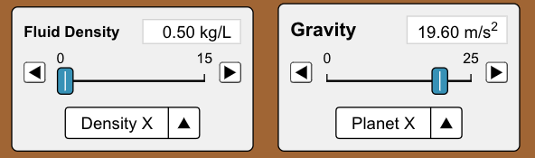 hide the values of the mystery density and gravity · Issue #9 · phetsims/buoyancy · GitHub