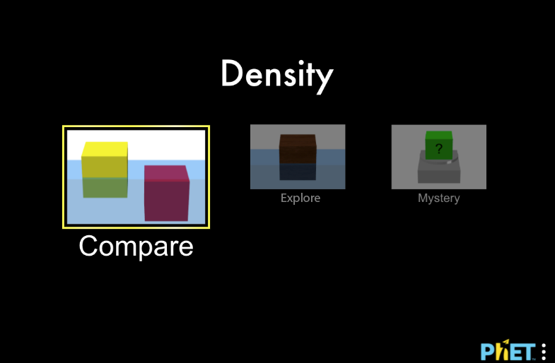 Add sliders to the compare screen · Issue #75 · phetsims/density · GitHub