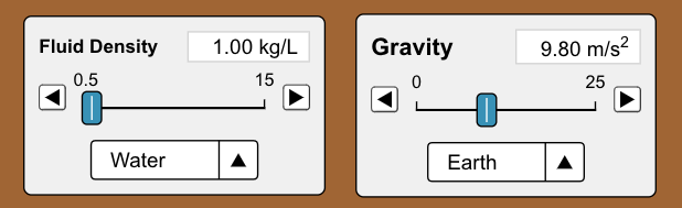 match the font size of "Fluid Density" and "Gravity" · Issue #30 · phetsims/buoyancy · GitHub