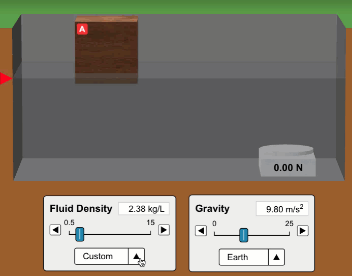 Modifications in the Fluids list in intro screen, and the Fluid Density control in the other ...