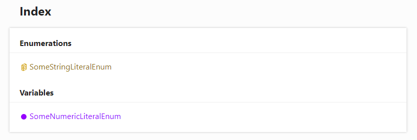 Support Enum Like Objects With Numeric Literal Values · Issue 1918 · Typestrongtypedoc · Github