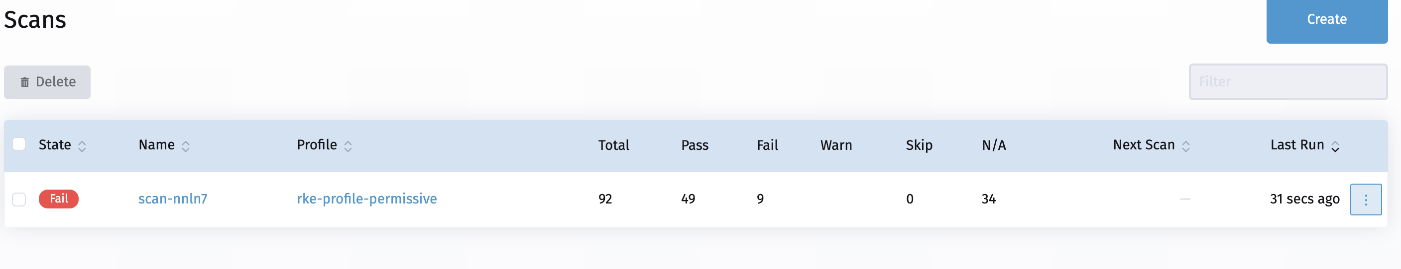 Warn column displays no value for a CIS v2 scan run · Issue #1924 · rancher/dashboard · GitHub