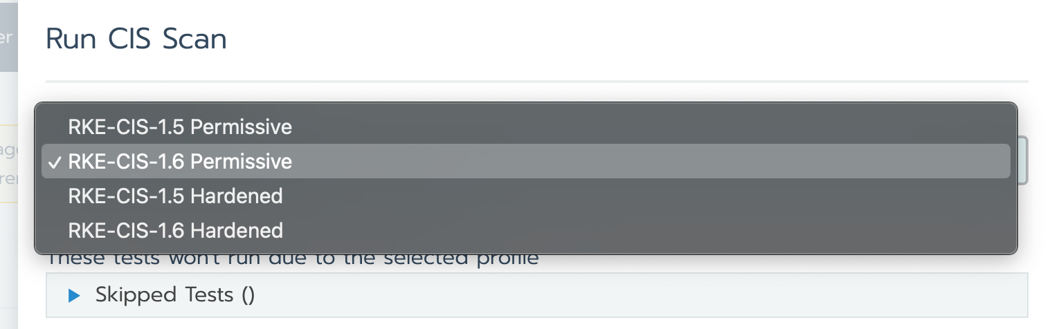 UI: Needs to hide the benchmark version rke-cis-1.6 and onwards for CIS v1 · Issue #31343 ...