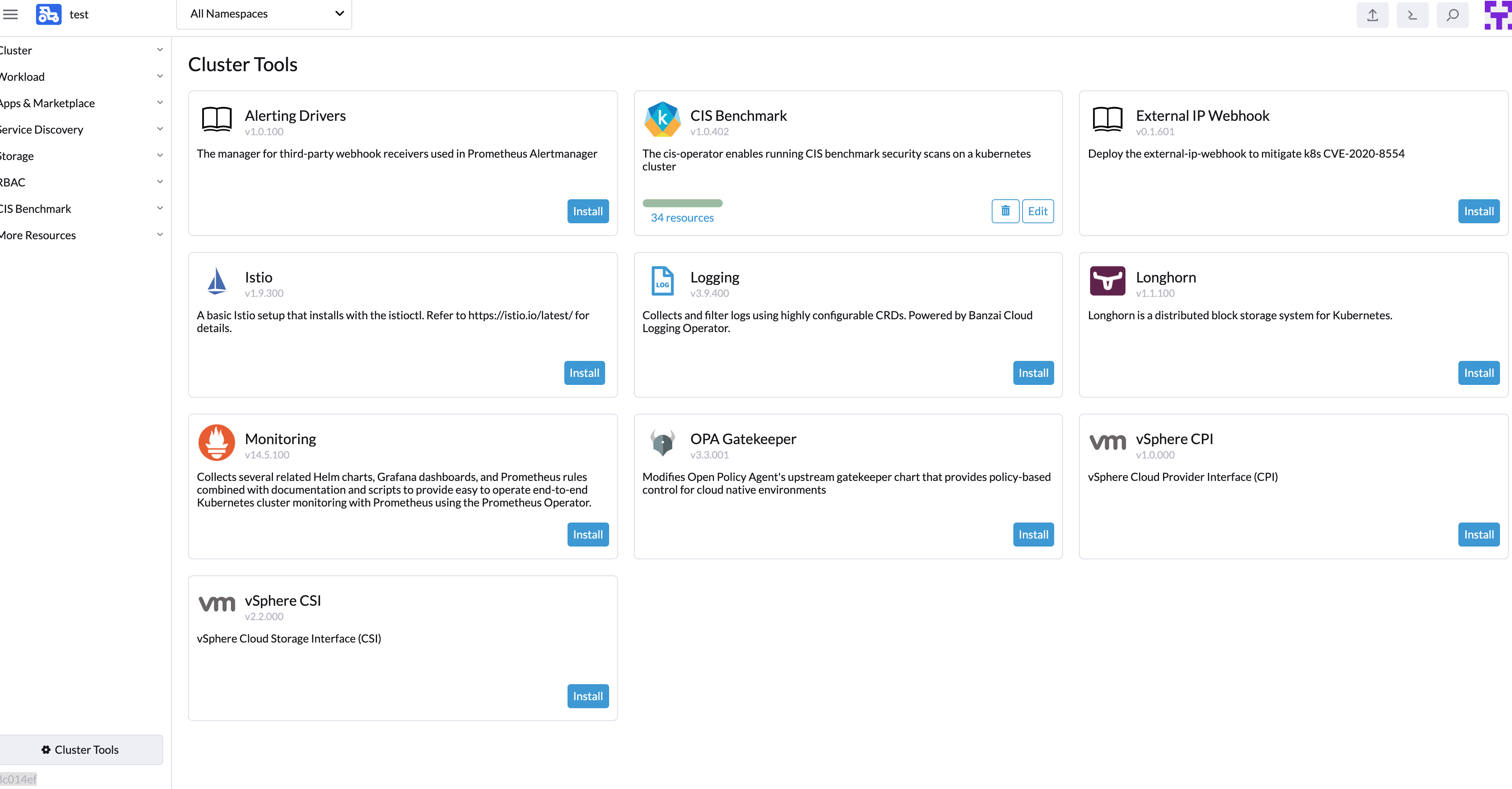 2.6 UX: Implement Cluster Tools · Issue #2509 · rancher/dashboard · GitHub