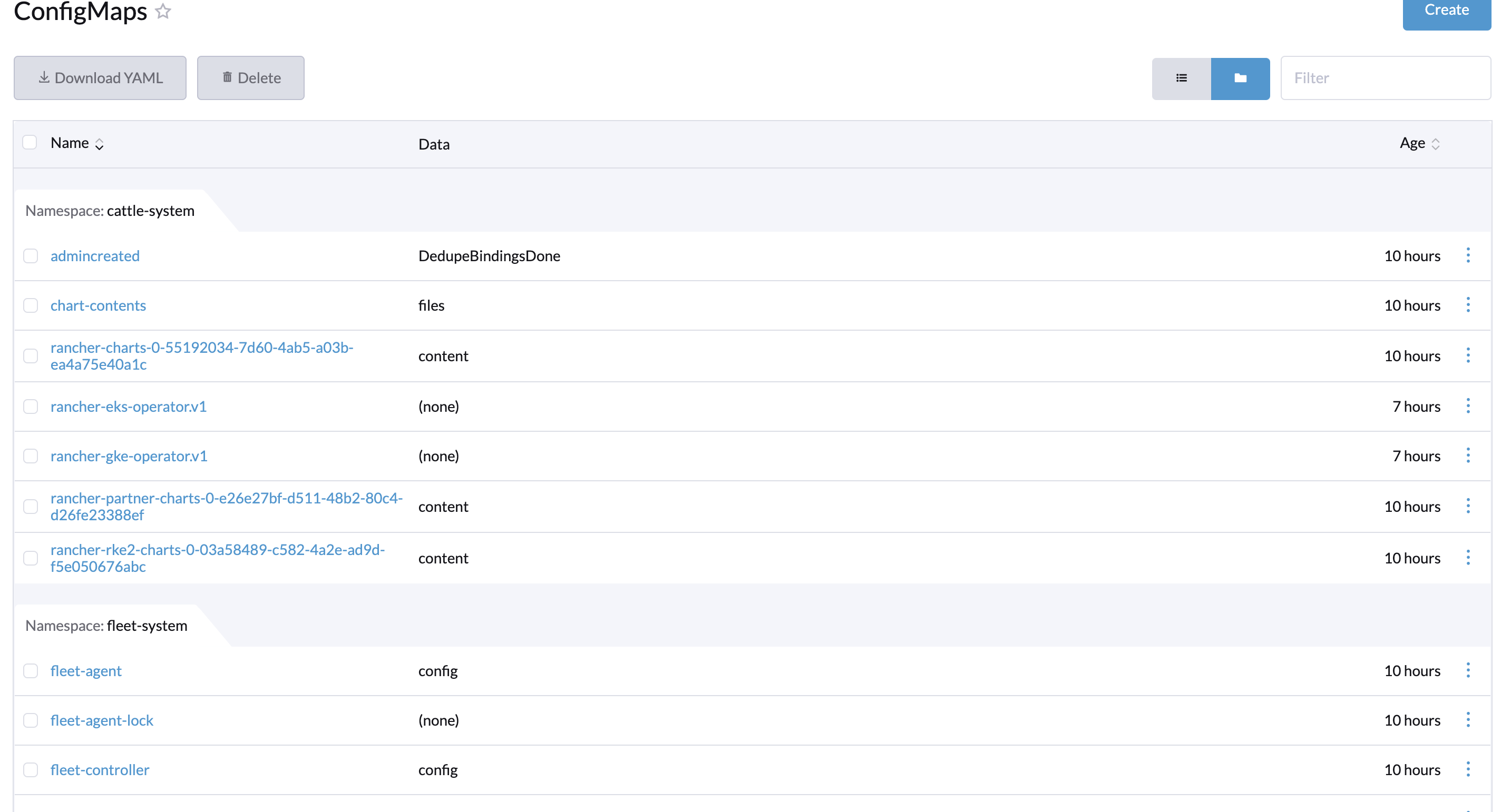 Inconsistencies between light vs dark themes in Resource list page · Issue #2958 · rancher ...
