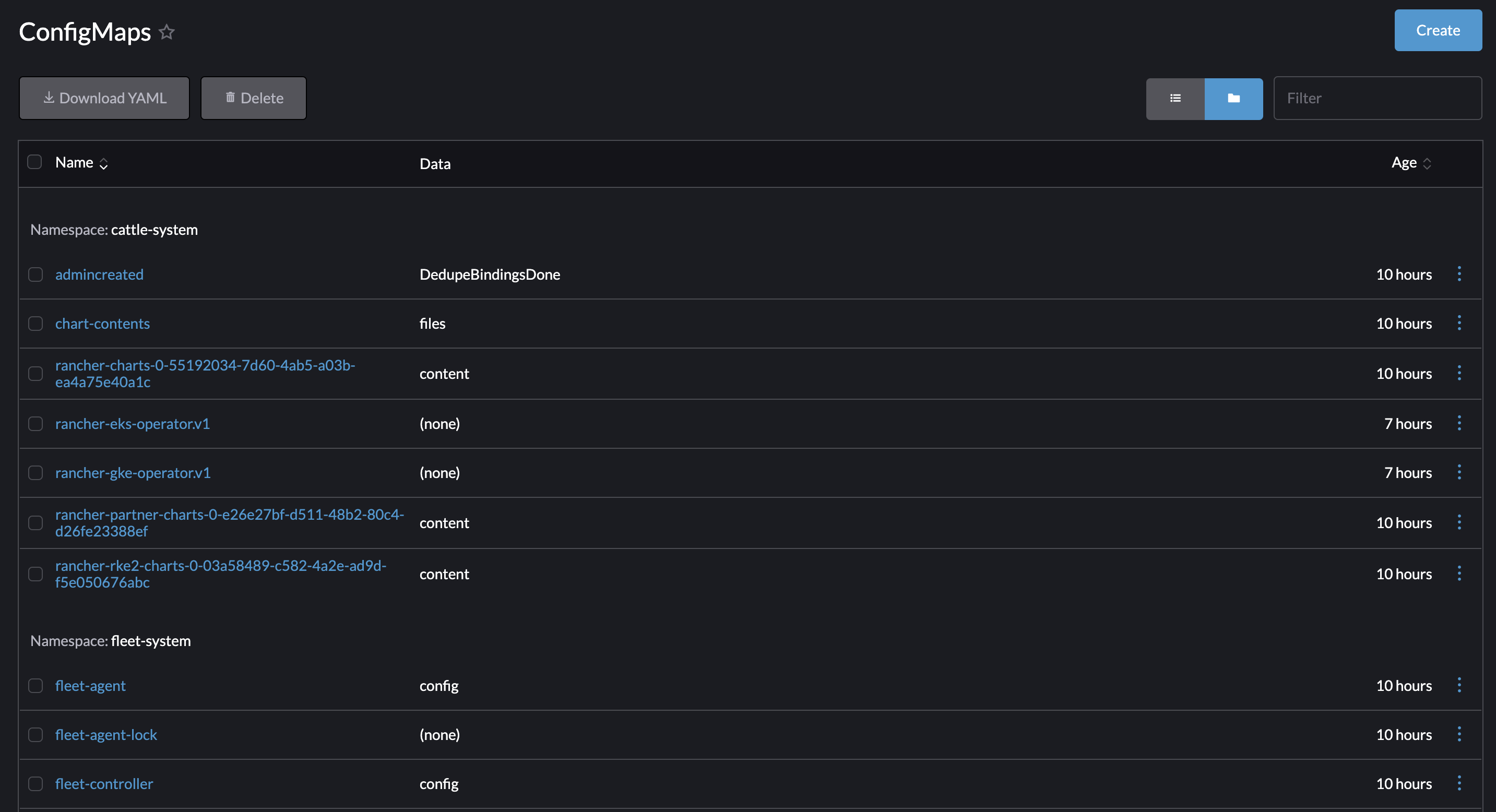 Inconsistencies between light vs dark themes in Resource list page · Issue #2958 · rancher ...