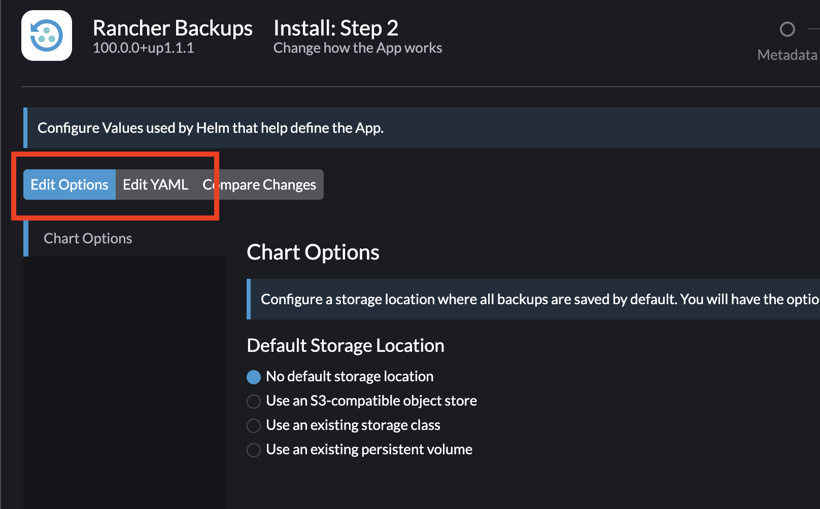 Enabling S3 While Deploying Backup Restore Chart Is Not Persisting When