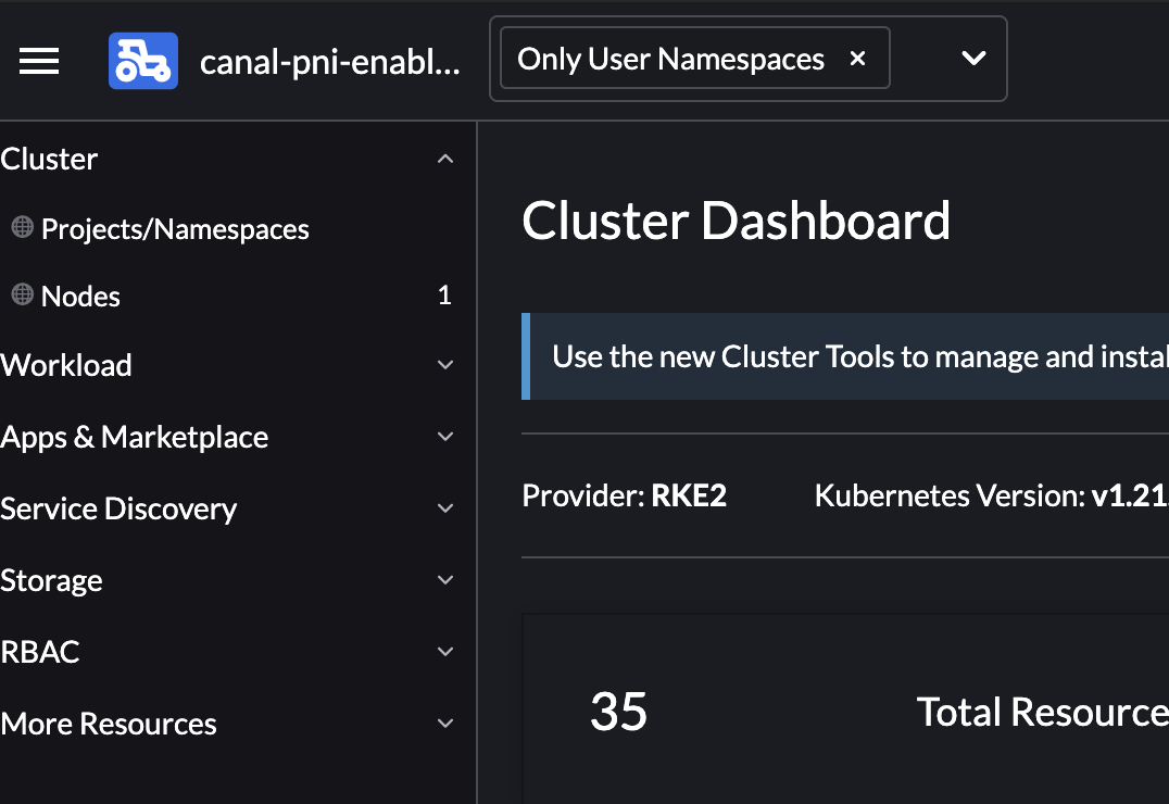 Cluster name is seen over the namespace dropdown · Issue #3225 · rancher/dashboard · GitHub
