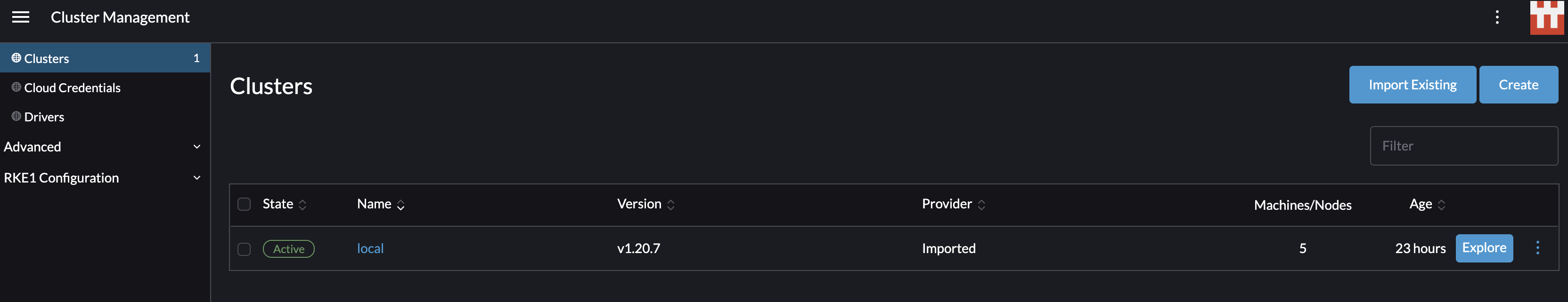 On deleting a cluster, it is removed from Cluster Management page, but ...