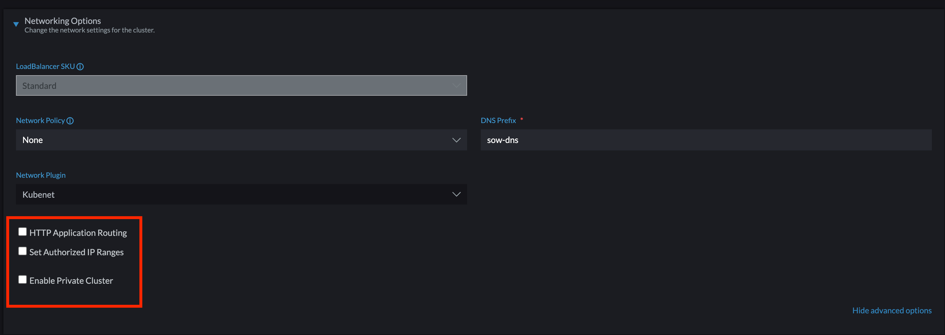 [AKS v2] Enable Private Cluster checkbox under Advanced options in AKS v2 hosted cluster ...