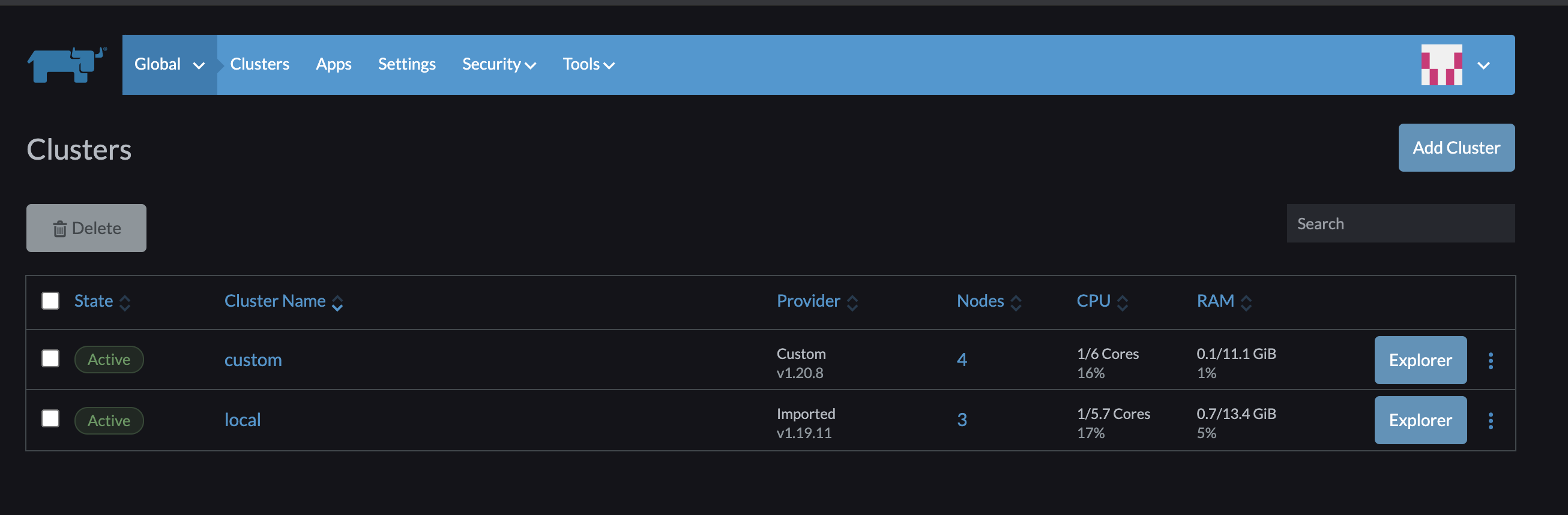 Ember UI - Tables are very hard to see in dark mode · Issue #3497 · rancher/dashboard · GitHub