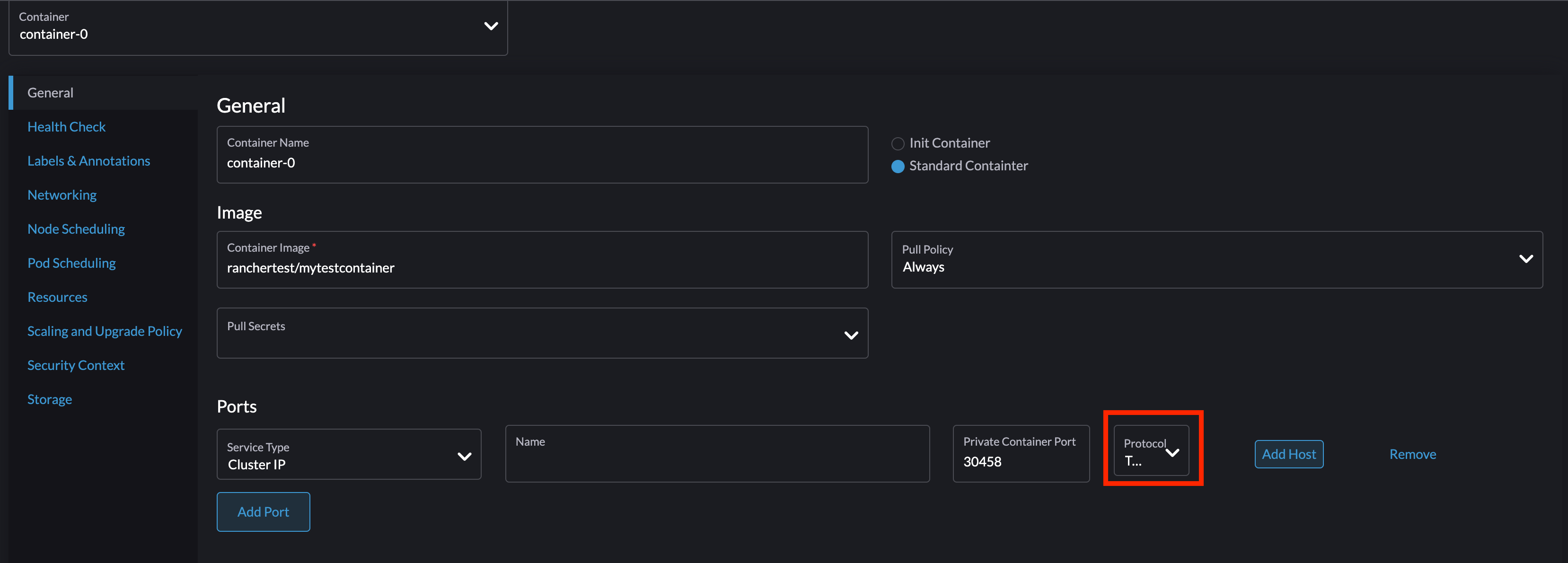 Text Is Not Visible In Protocols Dropdown When Creating A Deployment 7030