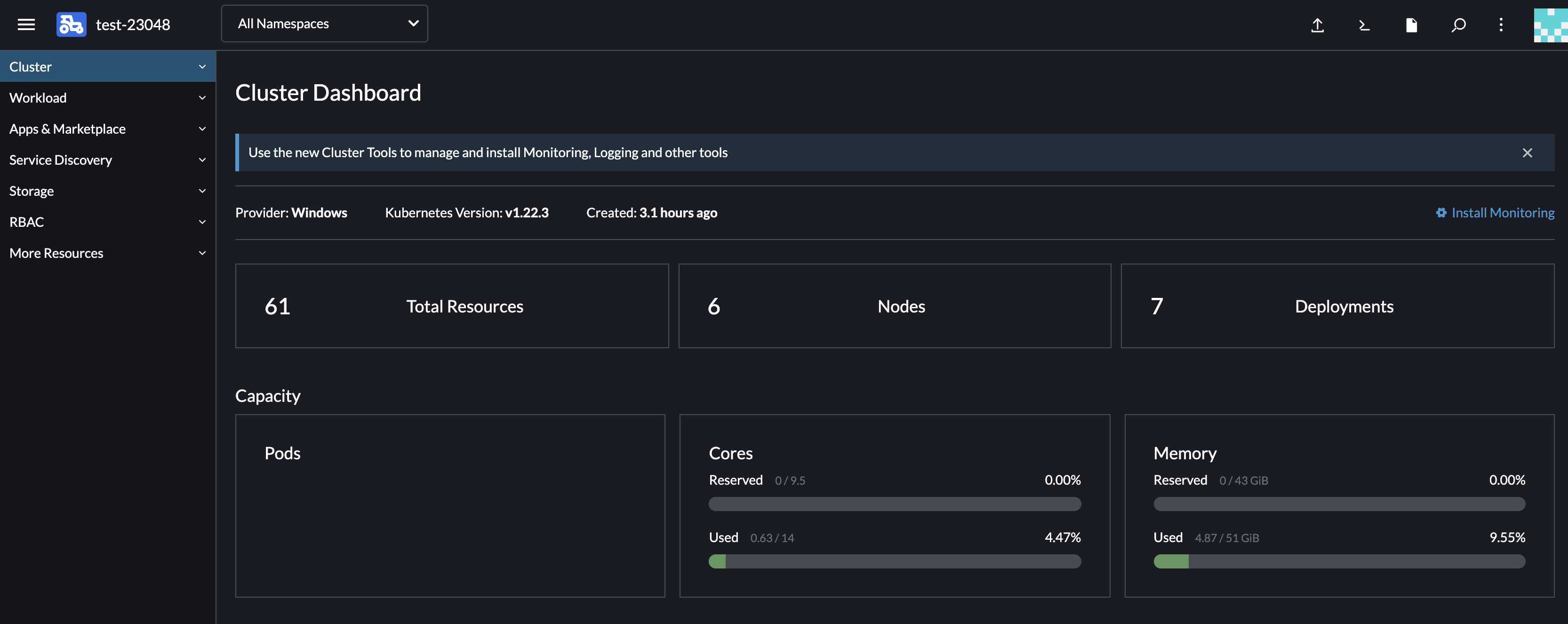 Pods metrics are not seen on the Cluster dashboard · Issue #4609 · rancher/dashboard · GitHub