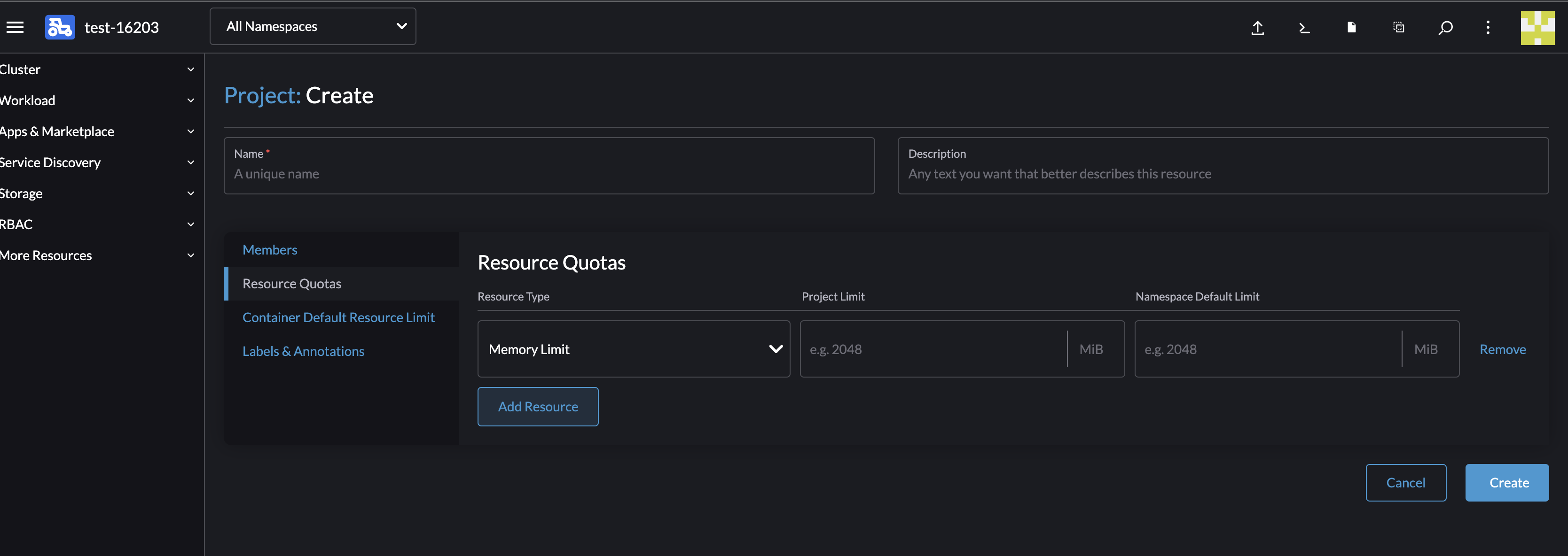 Creating a project with resource quota set errors with exceeds resourceQuota on fields · Issue ...