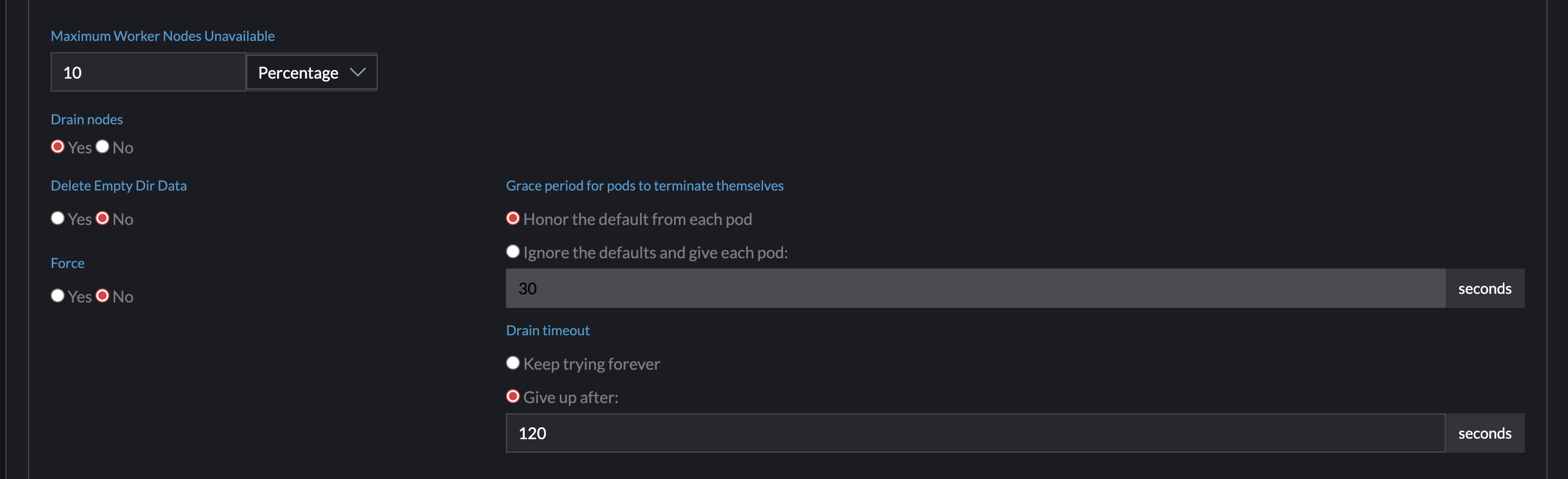 Upgrade strategy section when provisioning rke2 clusters can be improved · Issue #5111 · rancher ...