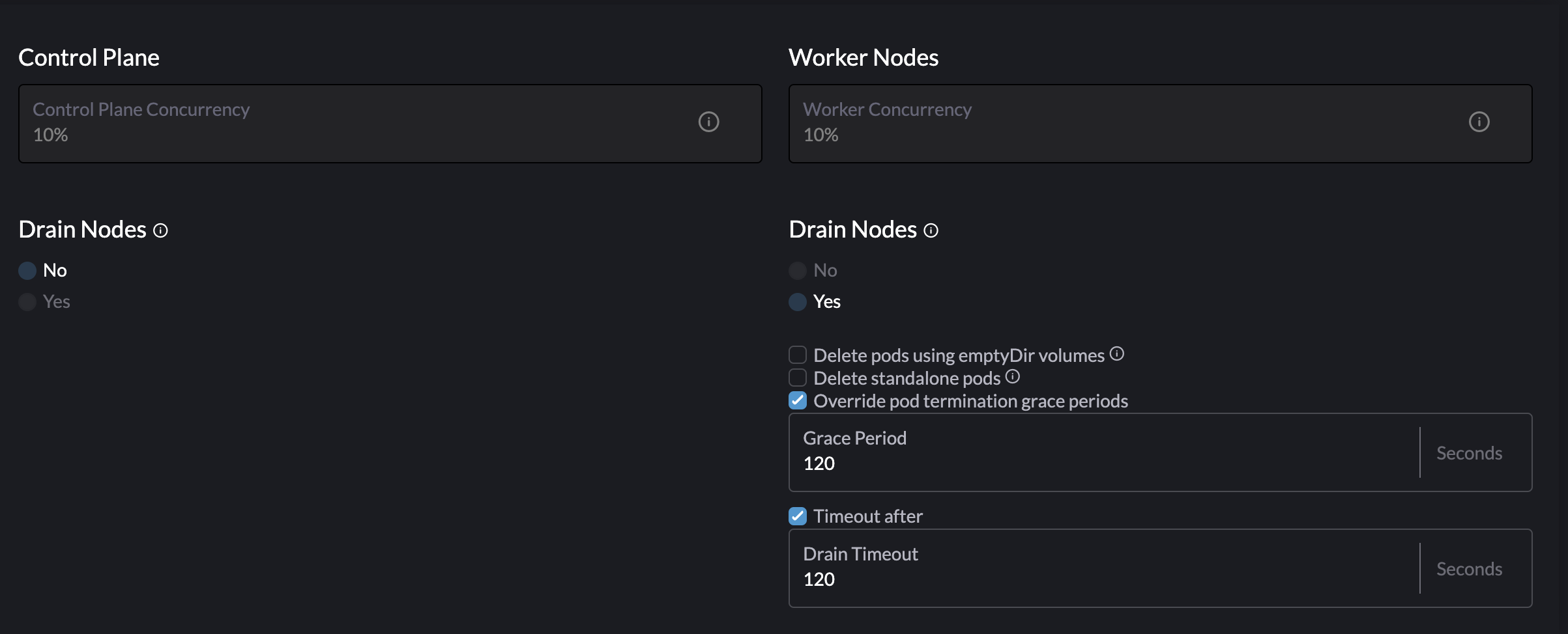 Upgrade strategy section when provisioning rke2 clusters can be improved · Issue #5111 · rancher ...