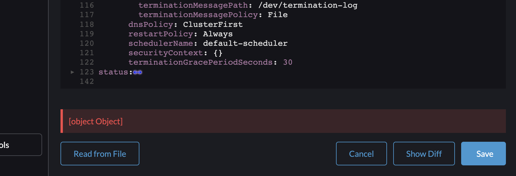 Error not displayed on the UI · Issue #5210 · rancher/dashboard · GitHub