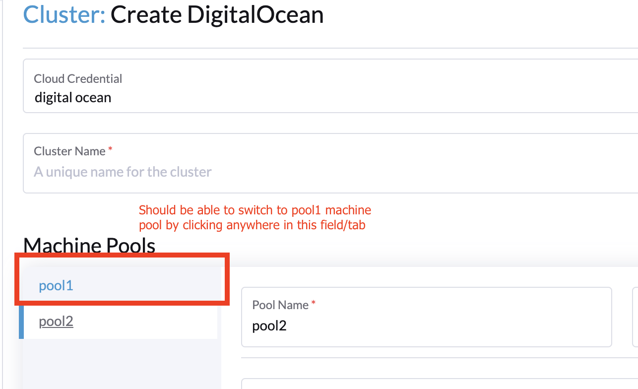 Issues in "Machine Pools" section when creating an RKE2 node driver cluster · Issue #5304 ...