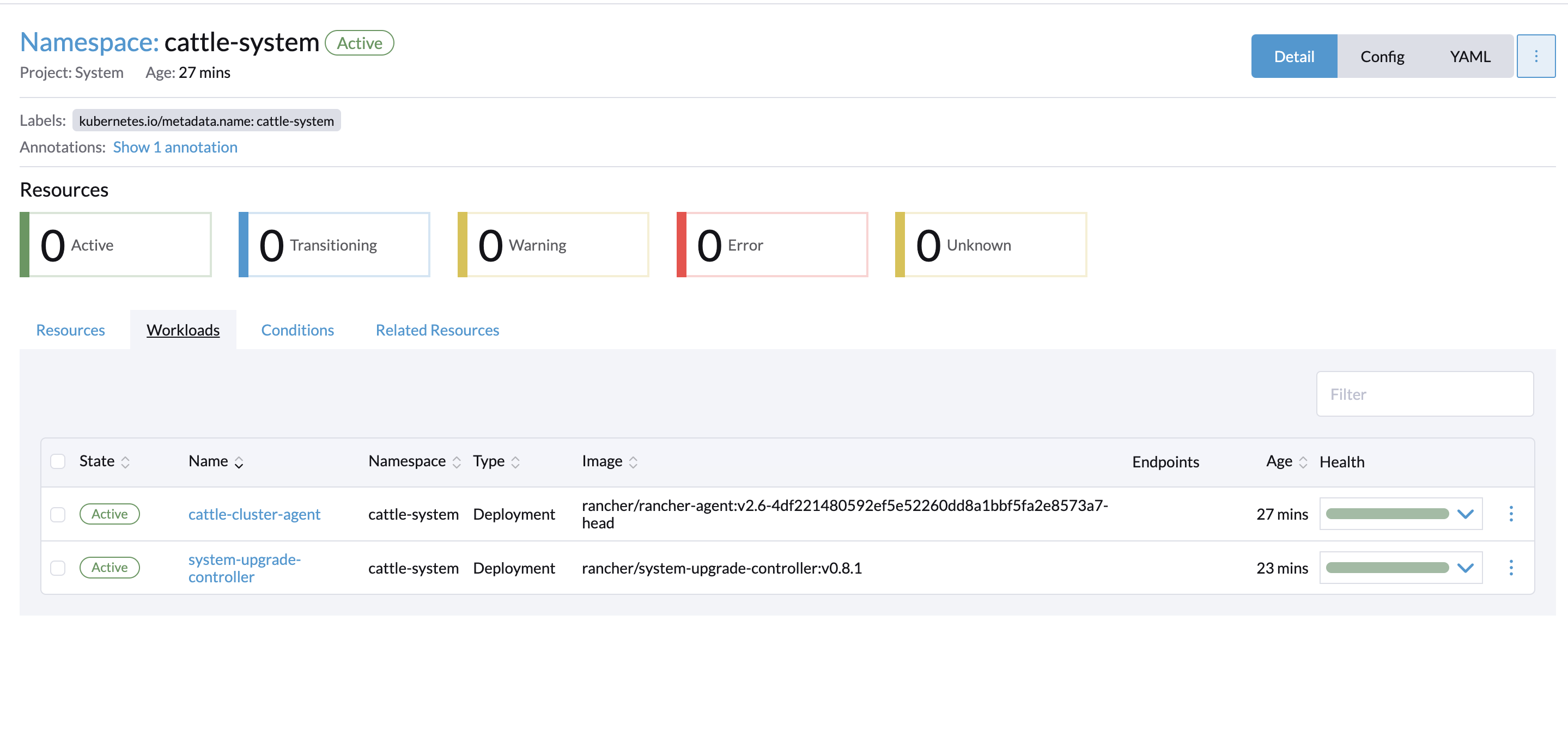 Add workloads tab to the namespaces page · Issue #5115 · rancher/dashboard · GitHub
