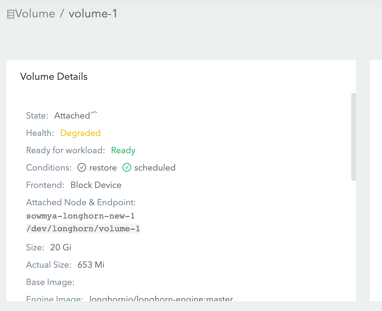 [BUG] Tool tip on a degraded volume suggests incorrectly that "one ...