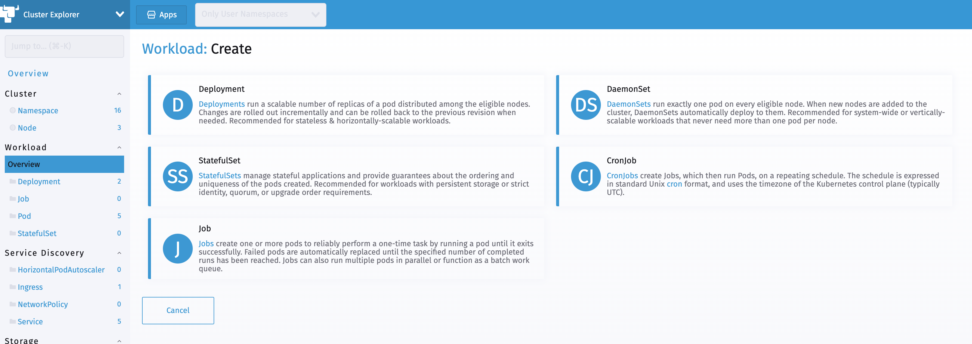 After Clicking on hyperlink on Workload create page, user is navigated to create workload page ...