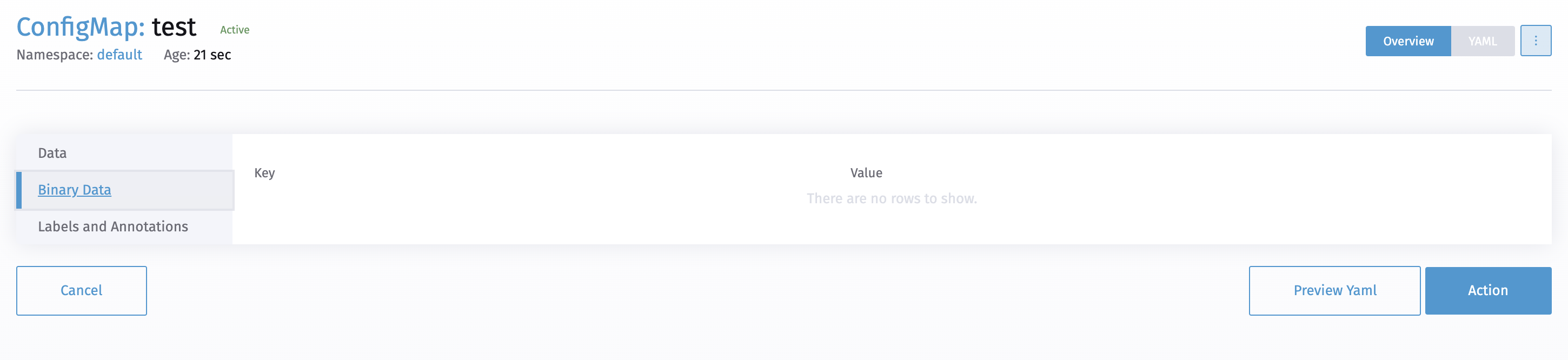 Download link available when there is no binary data available in a config map · Issue #1068 ...