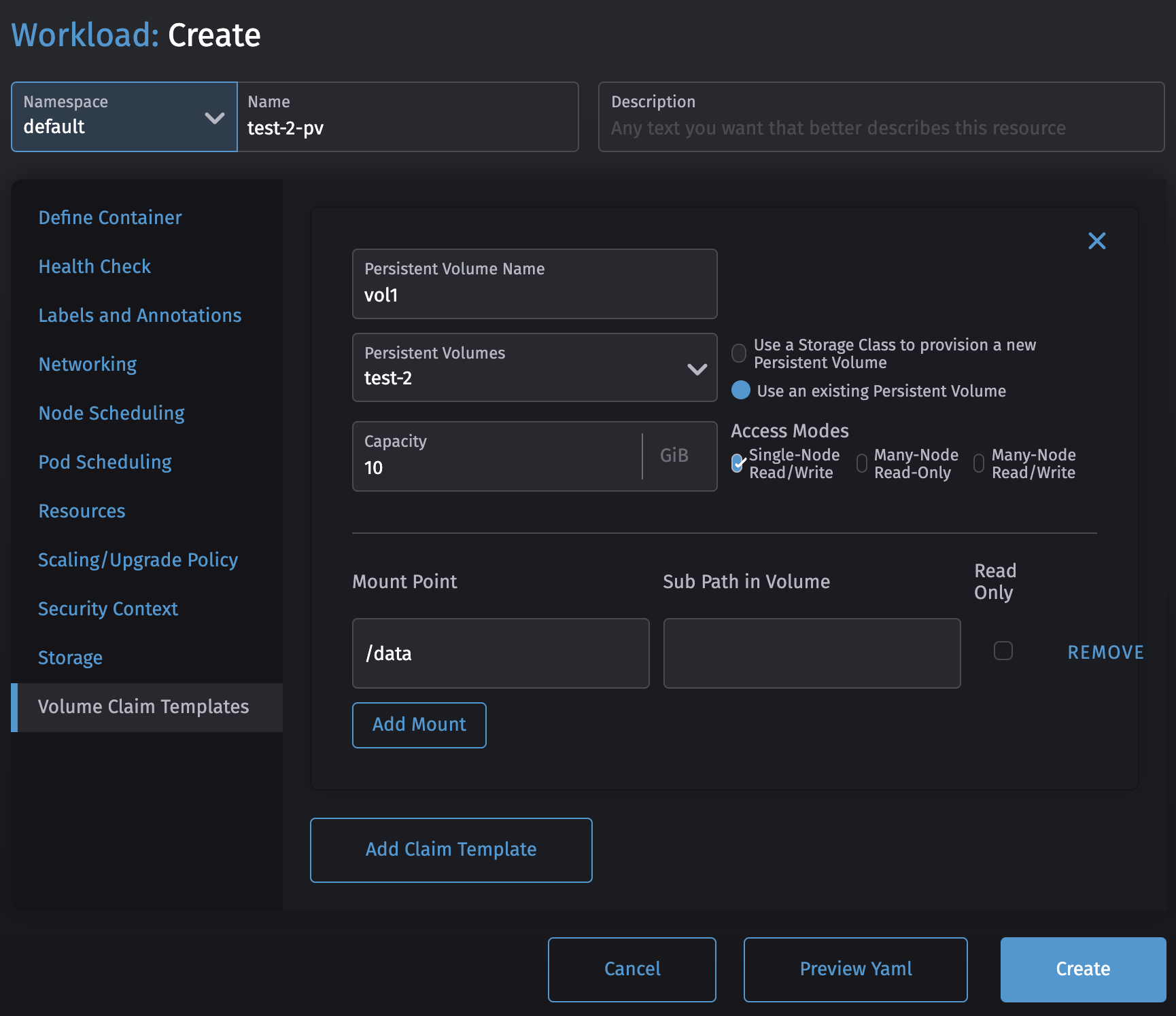 Issues in volume claim template for statefulsets · Issue #1292 ...