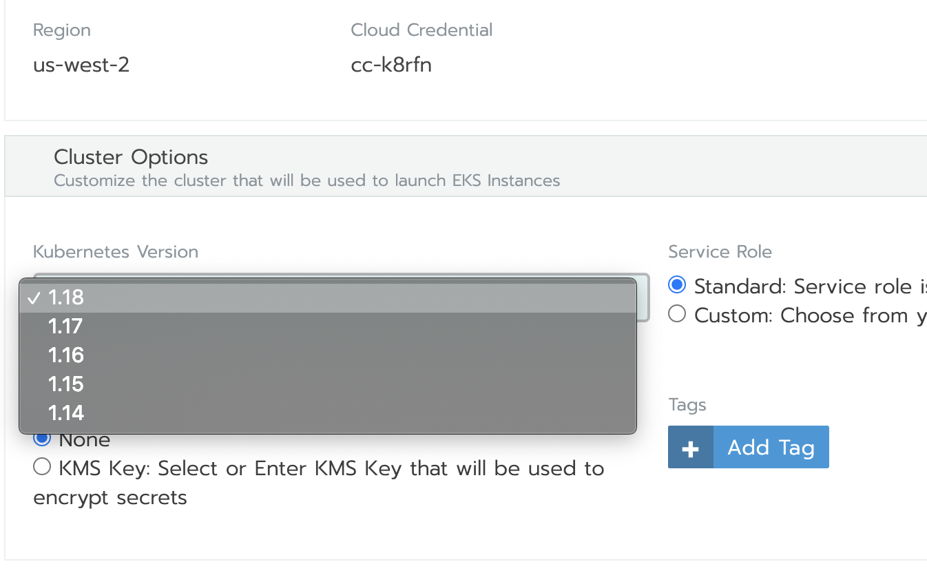 [2.4] Review Default k8s versions for hosted k8s providers (EKS) · Issue #28317 · rancher ...