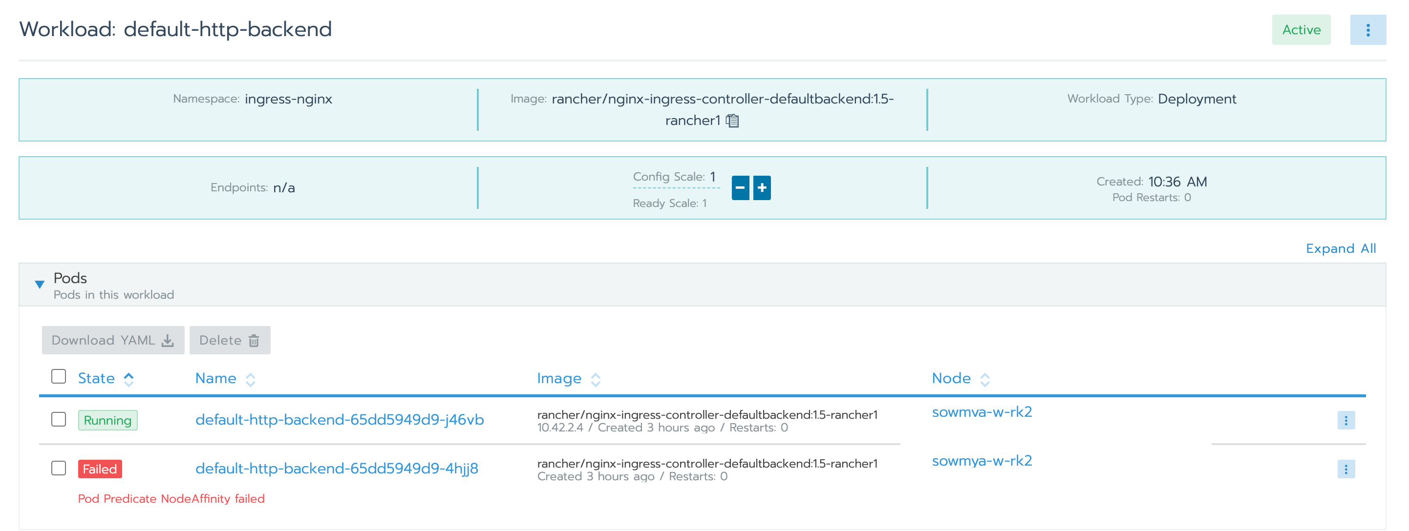 Pod Predicate Nodeaffinity Failed Error Seen On Default Backend 