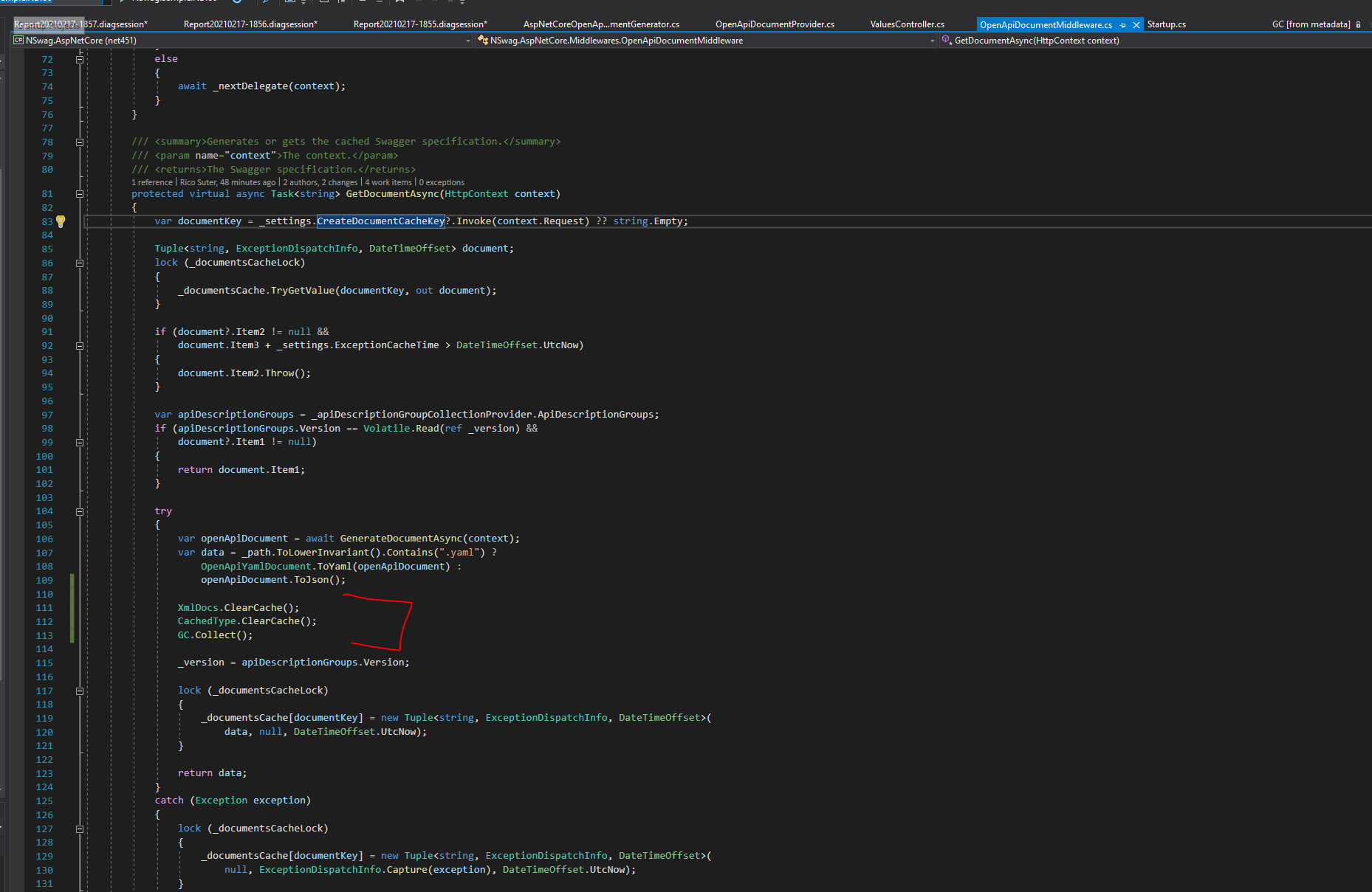 Memory hit when generating swagger · Issue #3306 · RicoSuter/NSwag · GitHub